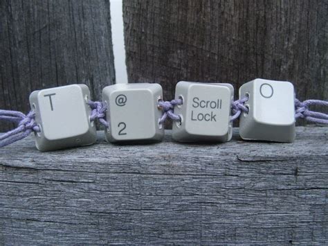 Fat Keyboard Key Bracelet A Recycled Bracelet Jewelry Making On Cut Out Keep