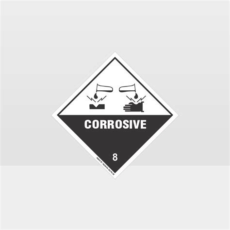 Class 8 Corrosive Sign Ghs And Transport Hazard Signs Nz