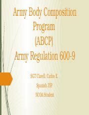 Army Body Composition Program Guidelines Procedures Course Hero