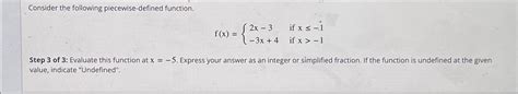Solved Consider The Following Piecewise Defined