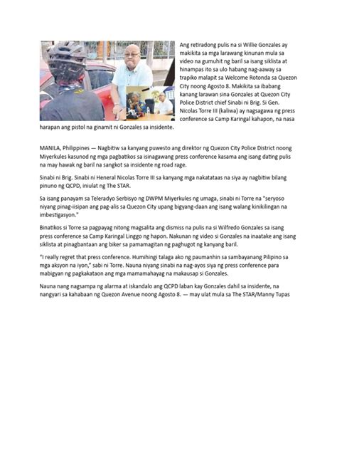 Ang Retiradong Pulis Na Si Willie Gonzales Ay Makikita Sa Mga Larawang