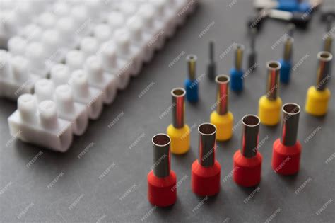 Premium Photo Close Up Several Wire Ferrule And Terminal Block W Wire