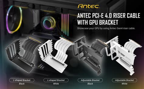 Amazon Com Antec Vertical GPU Mount PCIE 4 0 Riser Cable High Speed Flexible Extender Card