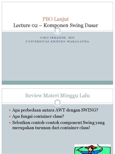 303 Lecture02 Komponen Dasar Swing Pdf