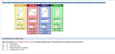 Solved For Each Vector Identify What Quadrant It Is In And Chegg Com