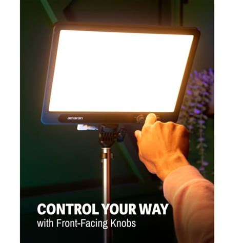 Amaran Verge 30w Bi Color Edge Lit Rectangular Panel Light Designed For Desktop Creators