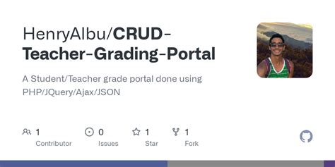 GitHub HenryAlbu CRUD Teacher Grading Portal A Student Teacher Grade Portal Done Using PHP