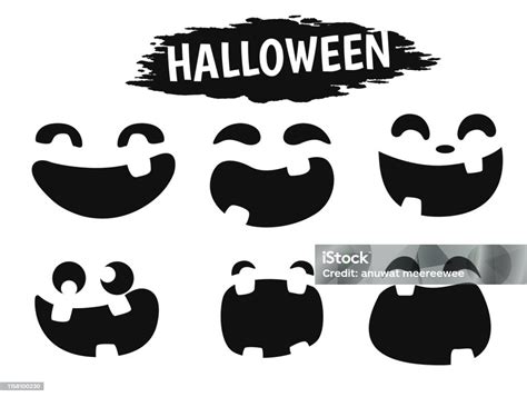 할로윈 시즌 동안 그림자의 다양한 보여주는 감정적 인 얼굴 아이콘 0명에 대한 스톡 벡터 아트 및 기타 이미지 0명 가을 개체 그룹 Istock
