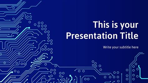 Free Circuit Board Theme PowerPoint Template