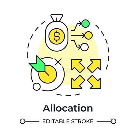 Allocation Multi Color Concept Icon Stock Illustration Illustration Of Equipment Available