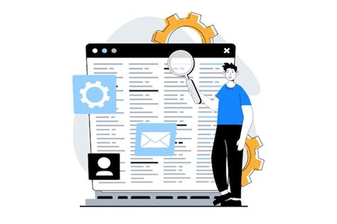 premium vector web development concept with people scene in flat