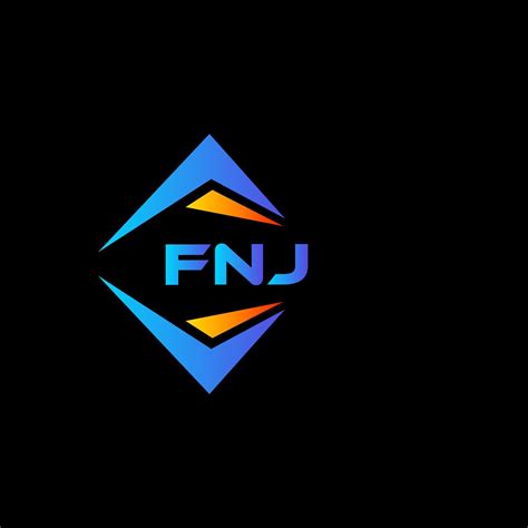 Fnj Diseño De Logotipo De Tecnología Abstracta Sobre Fondo Negro