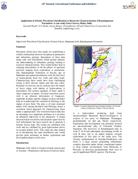 Pdf Application Of Seismic Waveform Classification To Reservoir