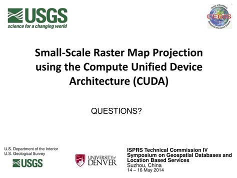 Ppt Small Scale Raster Map Projection Using The Compute Unified Device Architecture Cuda