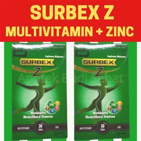 Jual Surbex Z Multi Vitamin C Vitamin E Zinc Box Isi 30 Tablet Di