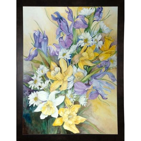Iris Daisies And Daffodils Joapor58909 Print 305x225 By Joanne P