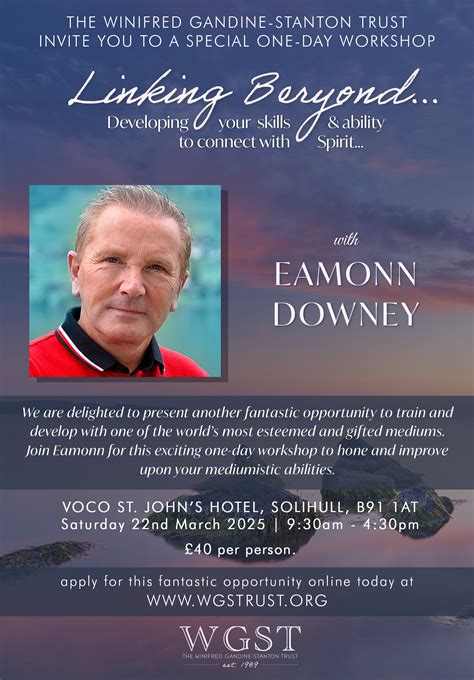 Linking Beyond Workshop With Eamonn Downey Wgst The Winifred Gandine Stanton Trust