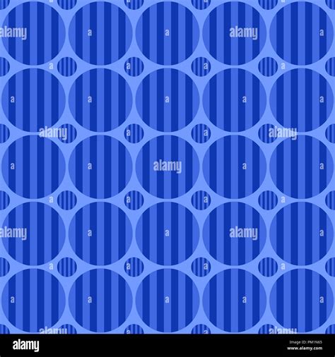 Blue Abstract Seamless Circle Pattern Background Design Stock Vector