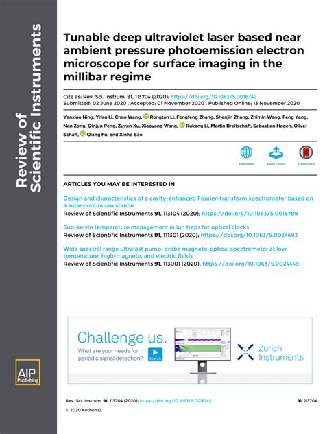 Pdf Tunable Deep Ultraviolet Laser Based Near Ambient Pressure