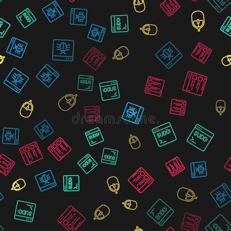 Set Line System Bug Code Terminal Computer Mouse And Browser Files On