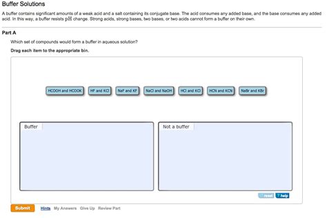 solved buffer solutions a buffer contains significant