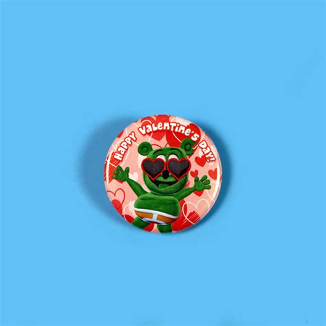 Gummibär The Gummy Bear Valentines Day Button Gummybearshop