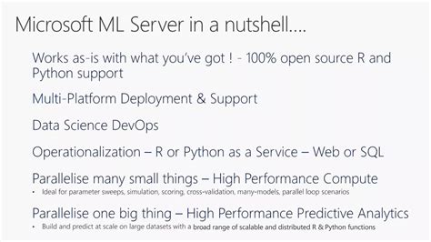 Intro To Big Data Analytics Using Microsoft Machine Learning Server