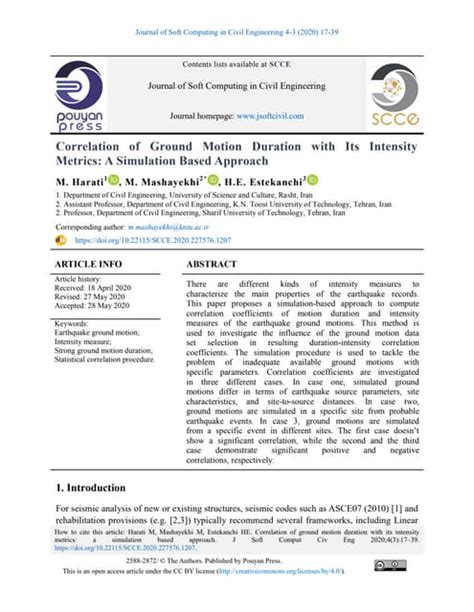 Correlation Of Ground Motion Duration With Its Intensity Metrics A