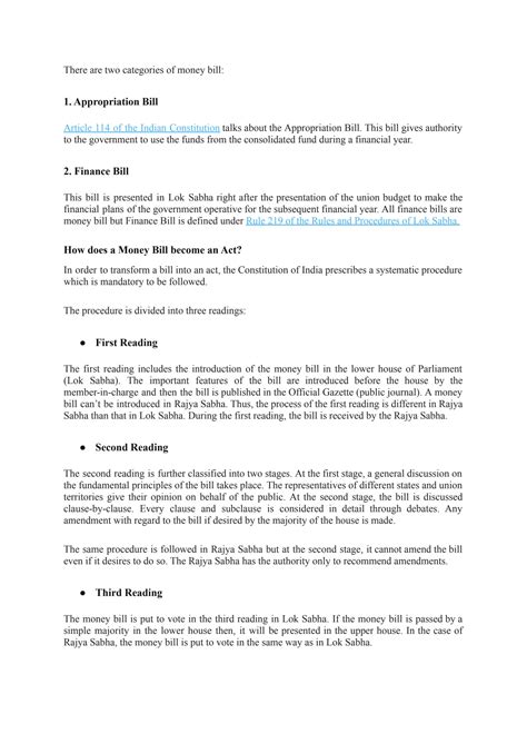 Solution Types Of Bill Money Bill Studypool