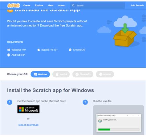 scratch installeren op windows coderdojo wijchen