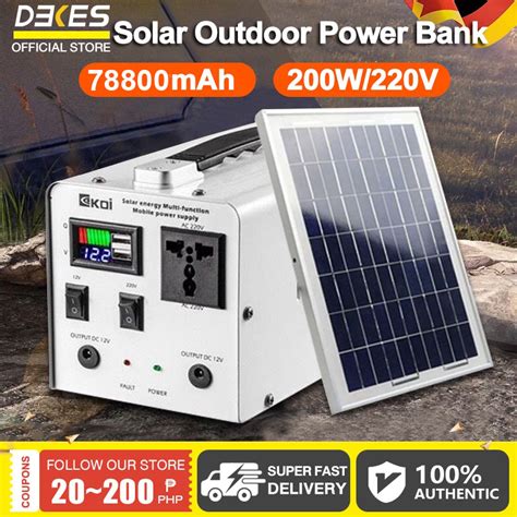 Solar Power Station Power Solar Generator 220v 200w 78000mah Multi