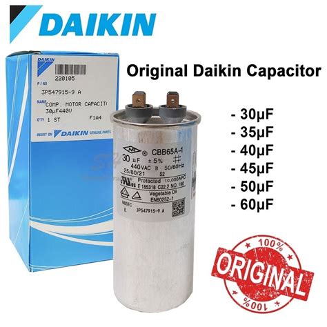 Oroginal Daikin Capacitor 30uf35uf40uf45uf50uf60uf Shopee Malaysia