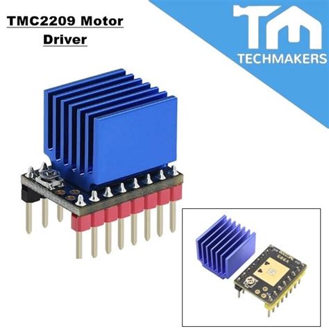Tmc2209 V2 0 Upgraded Version 3d Printer Stepper Motor Driver With Heat Sink Tmc 2209 Techmakers