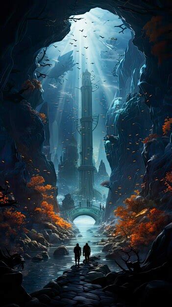 Premium Ai Image Breathtaking Underwater Tower