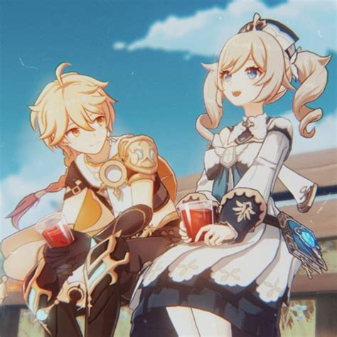 Barbara And Aether Genshin Impact Anime Light Novel Fictional Characters
