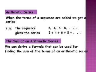 Ppt Formula For Sum Of Series PPT