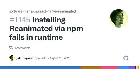 Installing Reanimated Via Npm Fails In Runtime · Issue 1145 · Software