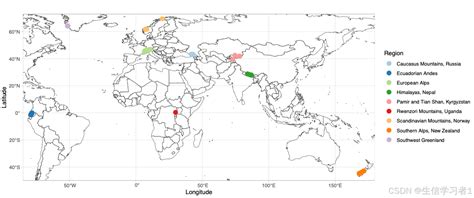 科研绘图系列：r语言绘制世界地图数据分布（world map） sci科研绘图系列 2025版 csdn专栏