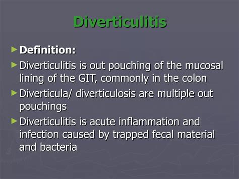 Diverticulitis Ppt