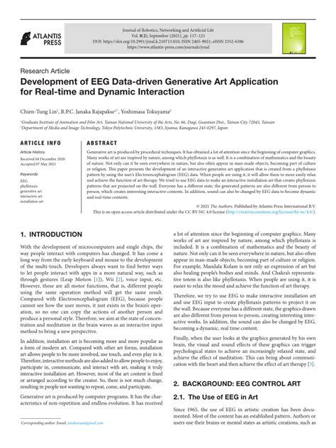 pdf development of eeg data driven generative art application for