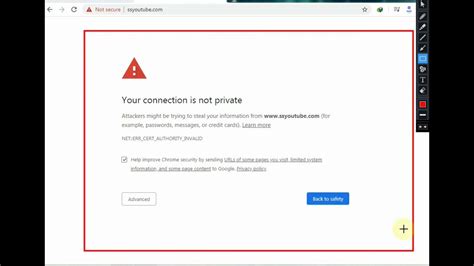 Your Connection Is Not Private Problem Solved 100 Working Youtube