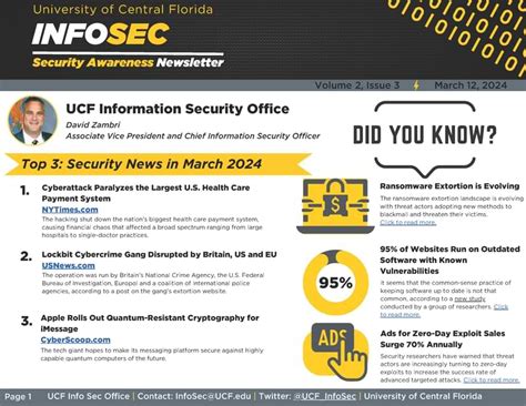 Infosec Security Awareness Newletter Ucf Information Security
