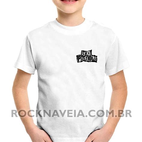 Camiseta Infantil Sex Pistols Símbolo ESTAMPARIA ROCK NA VEIA
