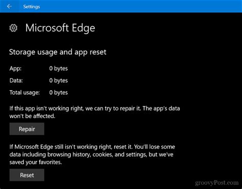How To Reset Or Repair Microsoft Edge Web Browser In Windows