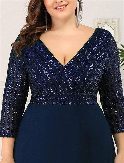 A Line Evening Gown Plus Size Dress Wedding Guest Floor Length Length