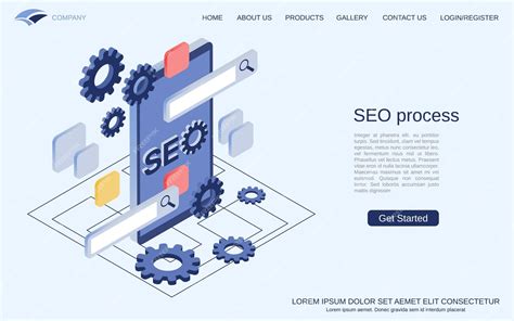 Premium Vector Seo Optimization Information Processing Web Search Flat 3d Isometric Vector