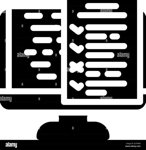 Software Testing Glyph Icon Vector Software Testing Sign Isolated Symbol Illustration