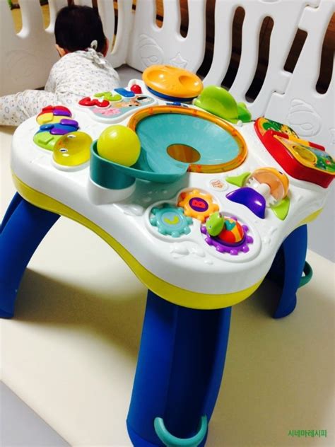 9개월 아기 장난감 브라이트스타트 러닝테이블 네이버 블로그