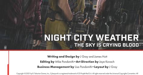 Night City Weather The Sky Is Crying Blood RPG Item RPGGeek