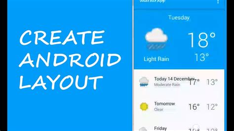 CREATE ANDROID LAYOUT YouTube